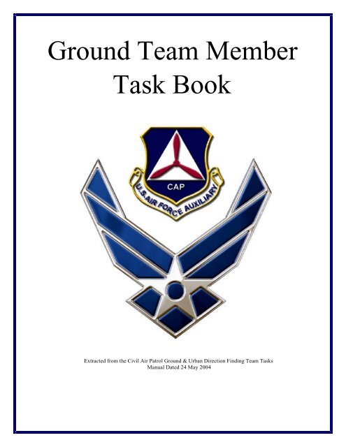 Ground Team Member Task Book - Fairfax Composite Squadron