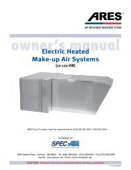 Make-up Air Blower and/or Evaporative Cooler - Ares Make-up Air