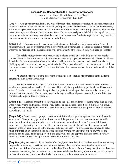 High School Astronomy Notes