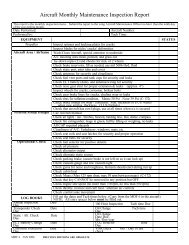 Aircraft Monthly Maintenance Inspection Report - Longwebs.org