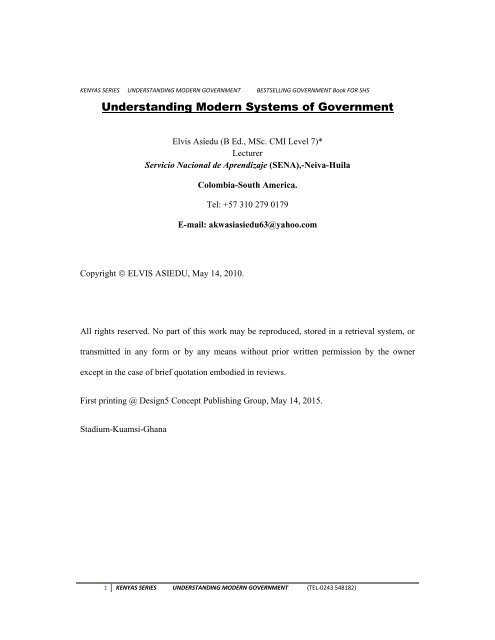 Understanding Modern Systems of Government