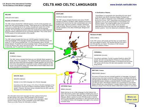 Celtic Languages - ICDBL