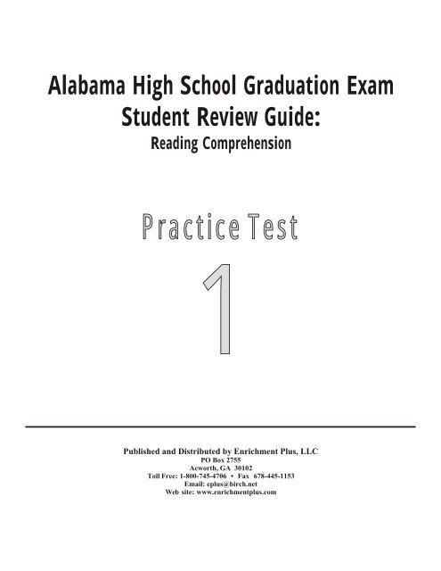 Practice Test 1 - Enrichment Plus