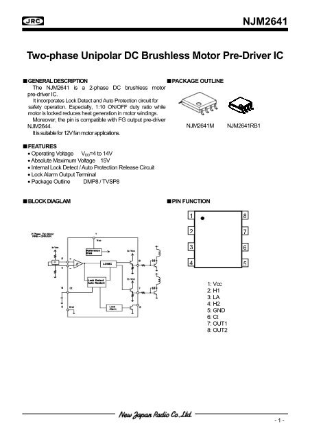 njm2641 data sheet - Semiconductor Product Information