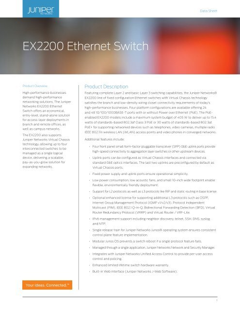 EX2200 Ethernet Switch