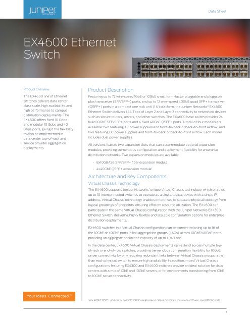 EX4600 Ethernet Switch