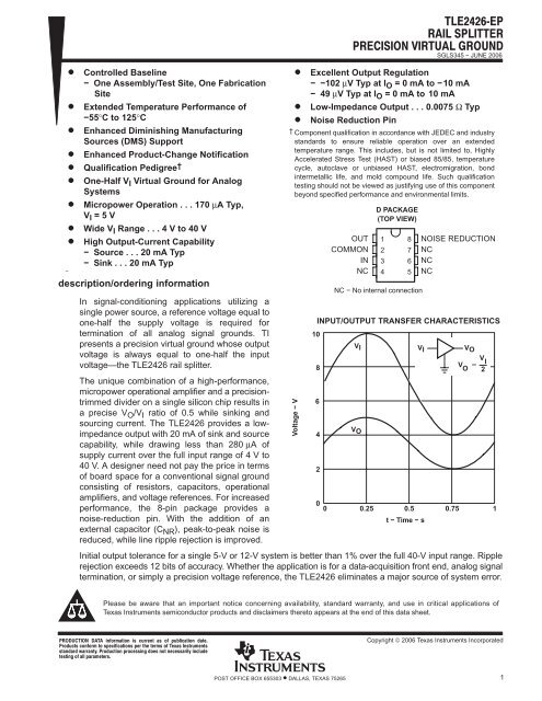 The Rail Splitter Precision Virtual Ground - Datasheetz