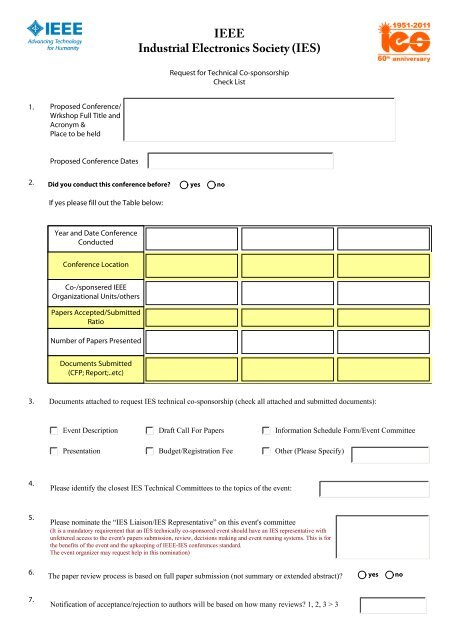 checklist - IEEE Industrial Electronics Society