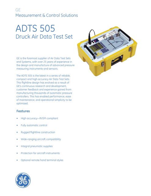ADTS 505 Druck Air Data Test Set - GE Measurement & Control GE ...