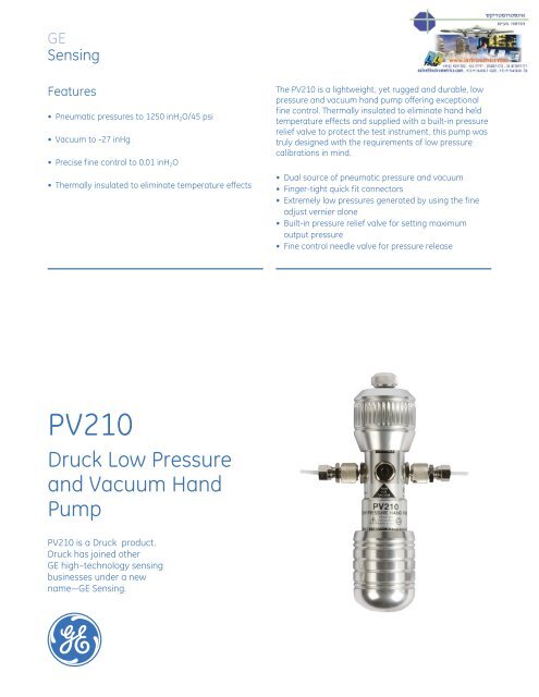 Druck Low Pressure and Vacuum Hand Pump