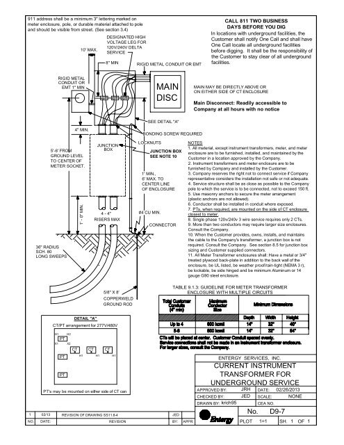 Underground CT Installation - Entergy New Orleans, Inc.