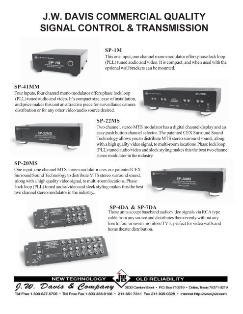 SP SERIES - JW Davis & Company