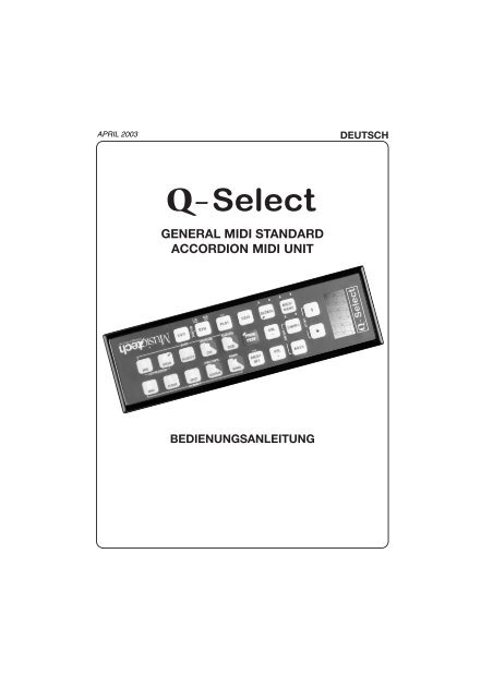 GENERAL MIDI STANDARD ACCORDION MIDI UNIT - Musictech