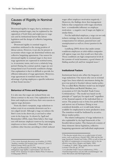 Causes of Rigidity in Nominal Wages