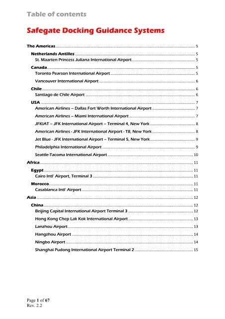 Safegate Docking Guidance Systems