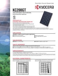 KC85TS - KYOCERA Solar