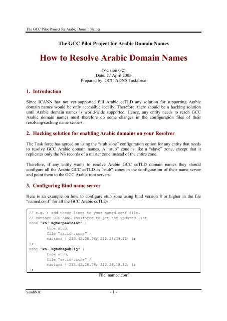 How to Resolve Arabic Domain Names