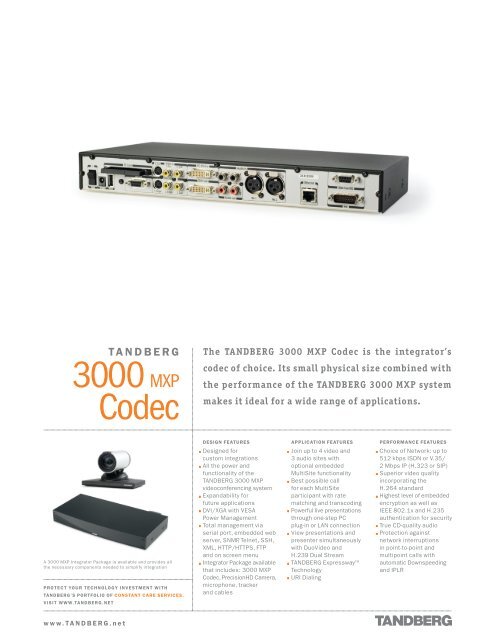 Data Sheet - TANDBERG Video Conferencing | Video Conference