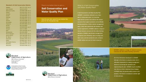 Soil Conservation and Water Quality Plan - Maryland Department of ...