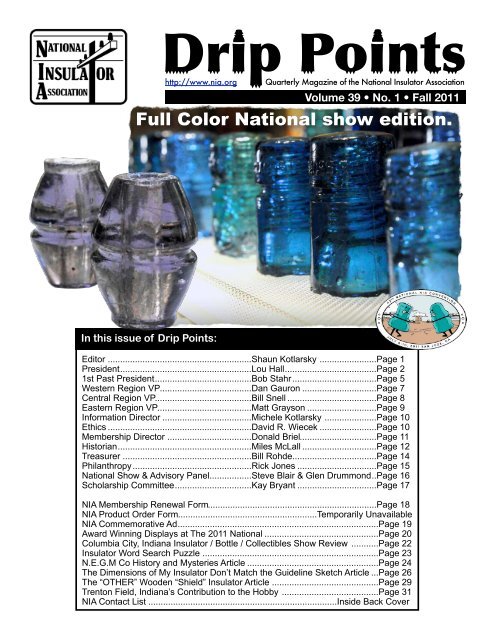 Link to a sample issue of Drip Points! - National Insulator Association