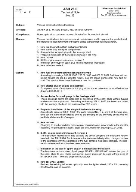 ASH 26 E - Alexander Schleicher