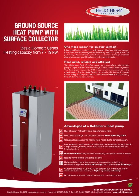 ground source heat pump with surface collector - Heliotherm ...