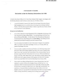 Statutory declaration Commonwealth of Australia - Montara Inquiry