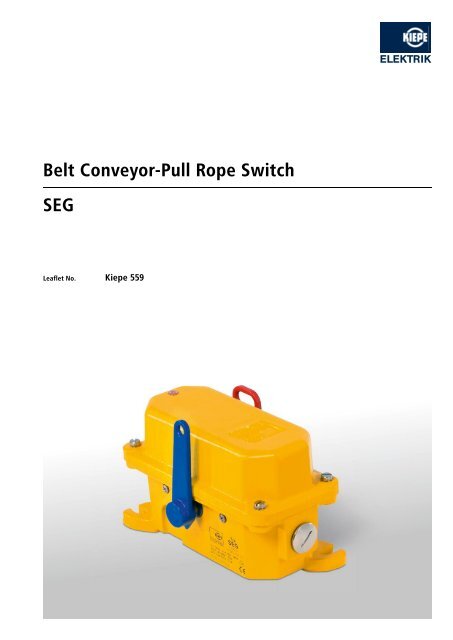 Belt Conveyor-Pull Rope Switch SEG