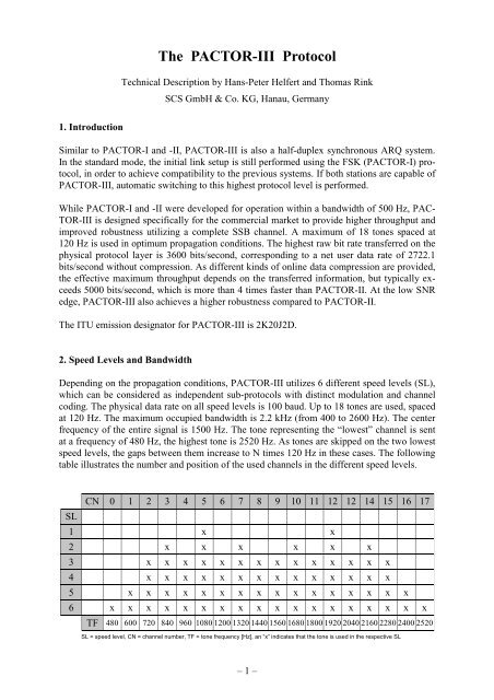 The PACTOR-III Protocol
