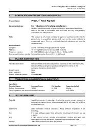 RABBAIT ® 1080 Oat Bait MSDS - Animal Control Technologies