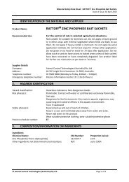 RABBAIT ® 1080 Oat Bait MSDS - Animal Control Technologies