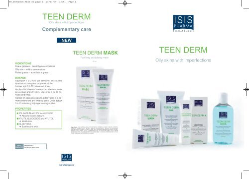 ISIS PHARMA Teen Derm Acne Products - Medtel