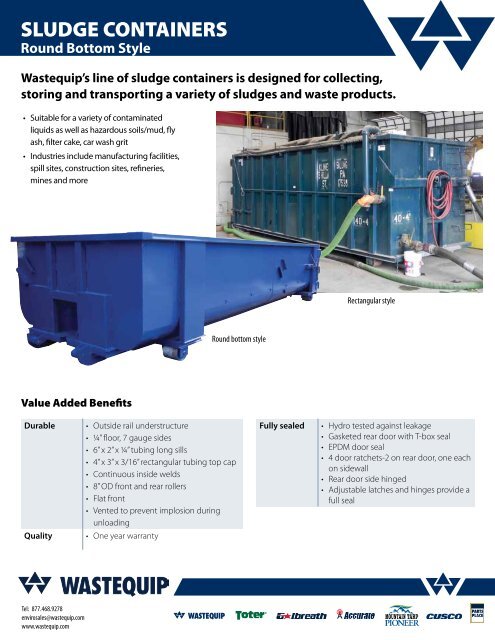 SLUDGE CONTAINERS - Wastequip