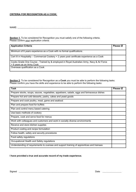 Application forms - FTH Skills Council
