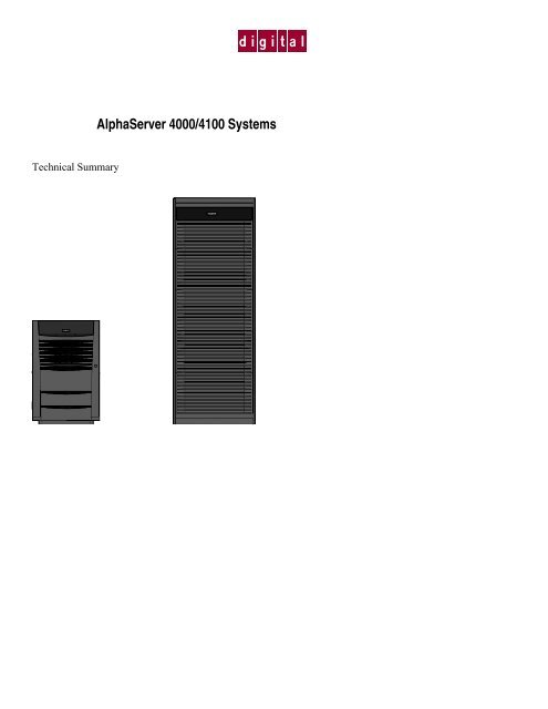 AlphaServer 4000/4100 Systems
