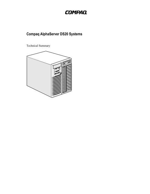 Compaq AlphaServer DS20 Systems