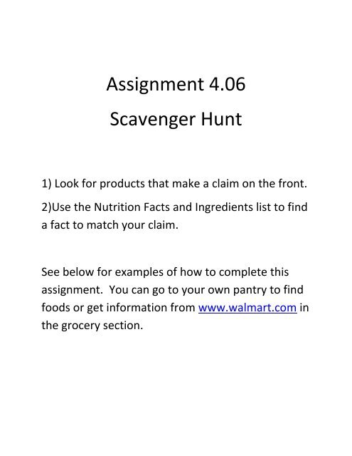 Assignment 4.06 Scavenger Hunt