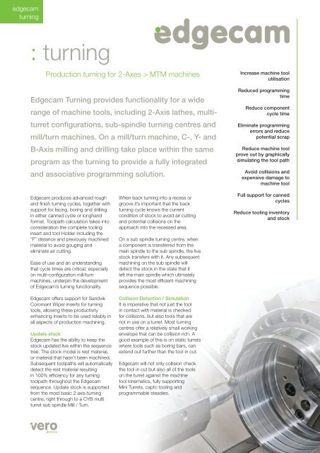 Edgecam Turning - Vero Software