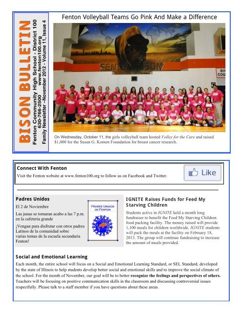 BISON BULLETINBISON BULLETIN Fenton Community High School