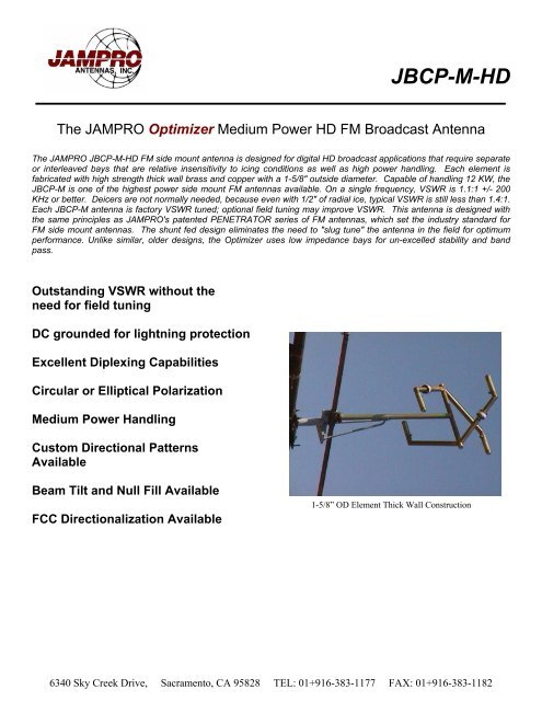 JBCP-M-HD - Jampro Antennas, Inc.