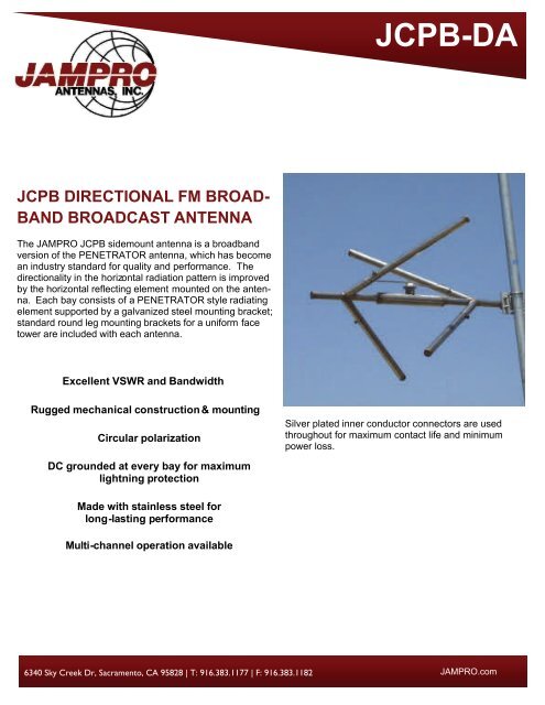 JCPB-DA Literature.pdf - Jampro Antennas, Inc.