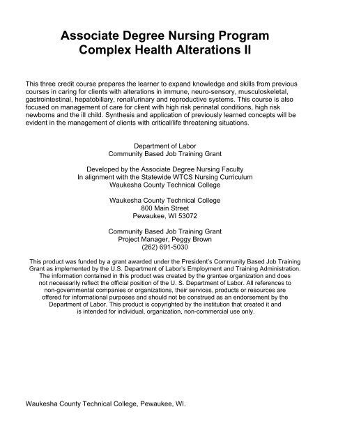 Associate Degree Nursing Program - Workforce 3 One