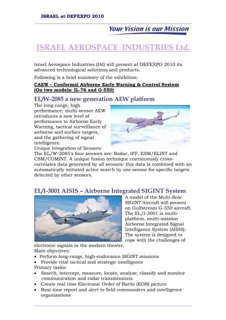 ISRAEL AEROSPACE INDUSTRIES Ltd. - Sibat