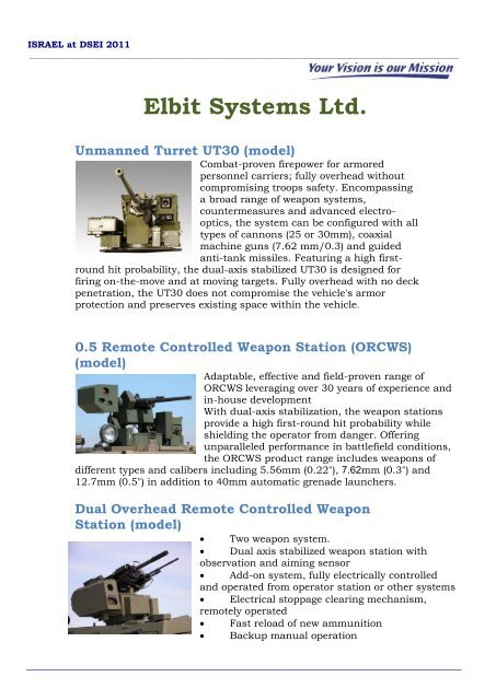 Elbit Systems Ltd. Unmanned Turret UT30 (model) - Sibat