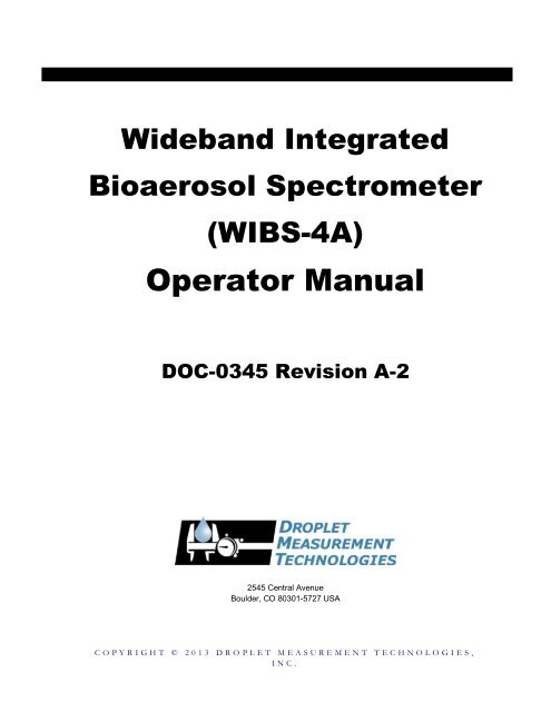 Manual - Droplet Measurement Technologies