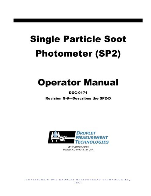 SP2 - Droplet Measurement Technologies