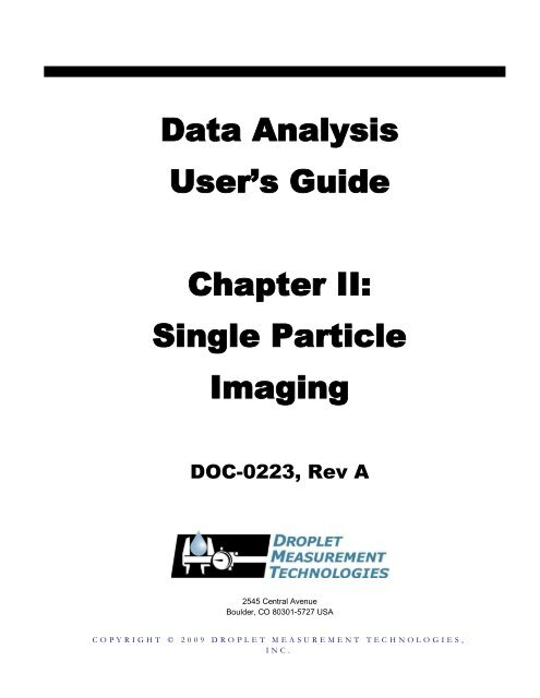 Single Particle Imaging - Droplet Measurement Technologies