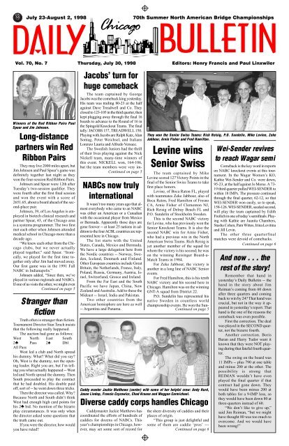 Chicago Daily Bulletin 7 - American Contract Bridge League