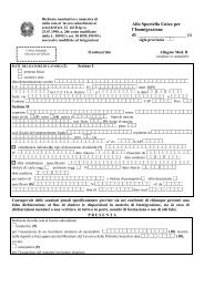 modulo richiesta concessione o nulla osta - Provincia di Avellino