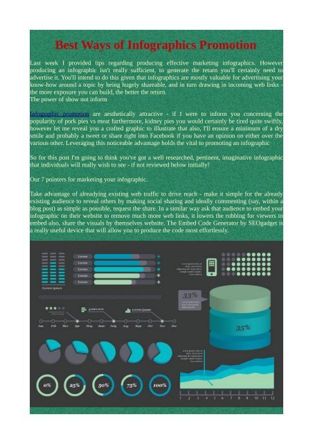 Best Ways of Infographics Promotion